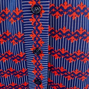 Vintage | Jackets & Coats | 96s Vibrant Blue Red Orange Dress Coat Xss ...